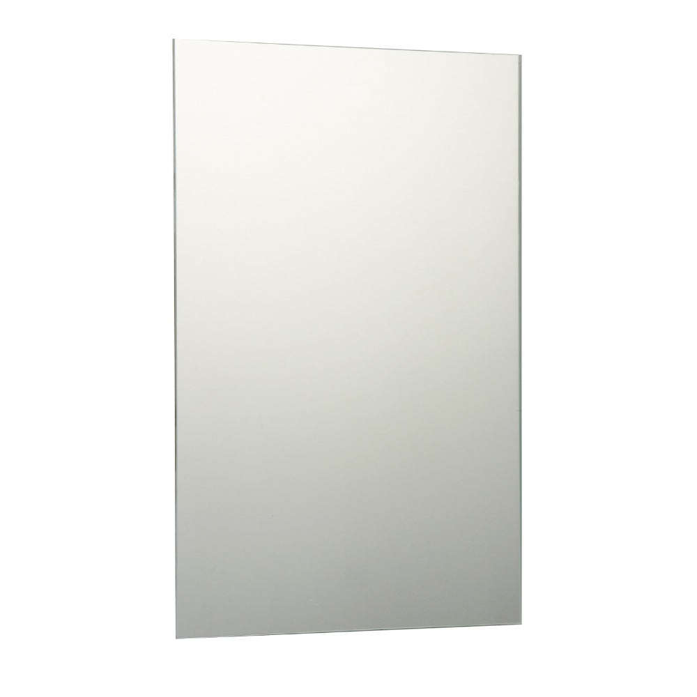 45 x 30cm Plain Rect. Mirror, Chrome Effect Metal Spring Loaded Wall F ...